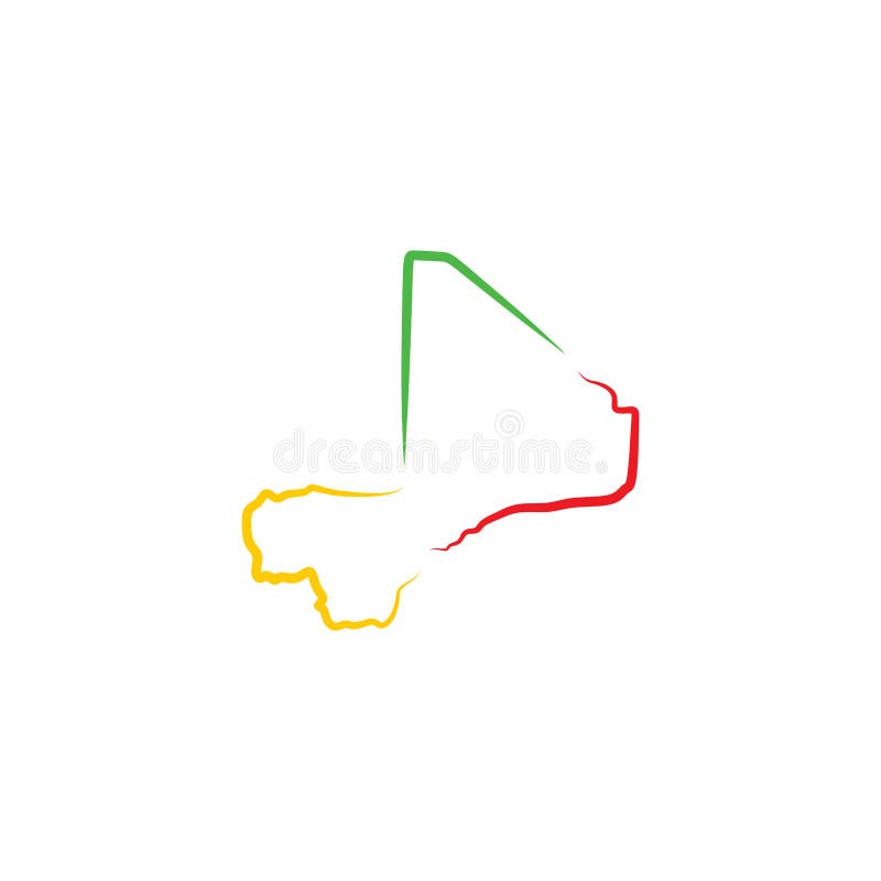 Mali Map Icon Logo Vector Symbol Element Stock Vector - Illustration of ...