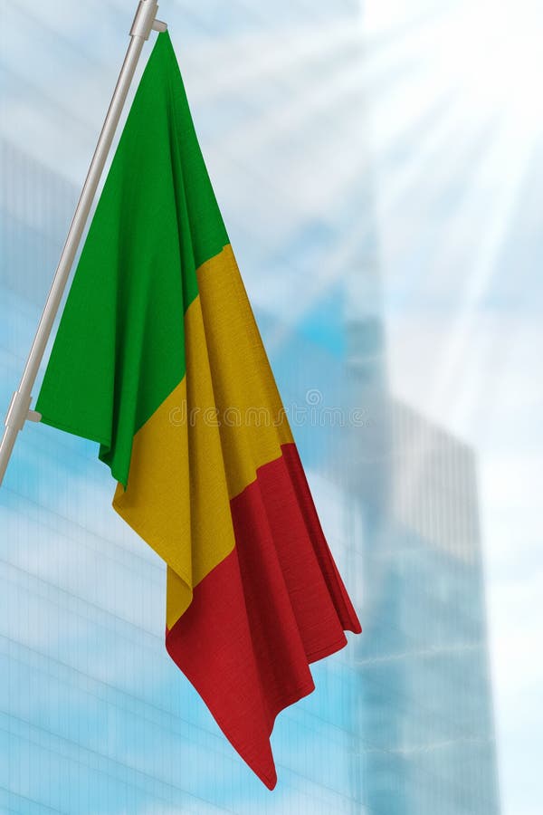Mali National Flag. Render 3D Stock Illustration - Illustration of ...
