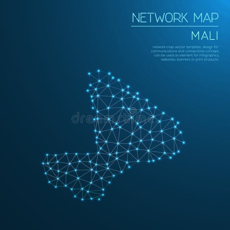 Mali network map. stock vector. Illustration of mali - 87874165