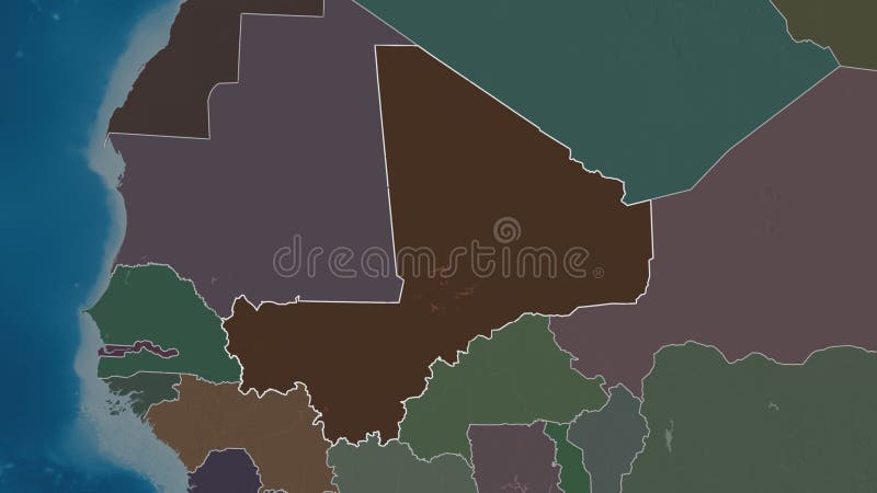 Mali - Overview. Administrative Stock Illustration - Illustration of ...