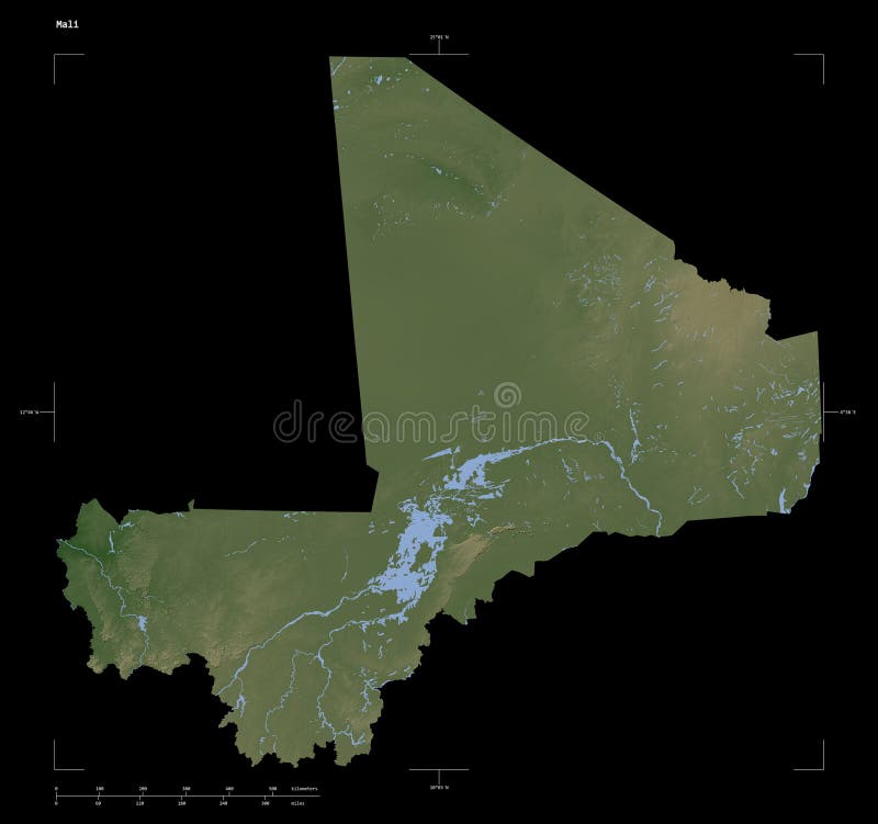 Mali shape on black. Pale stock illustration. Illustration of ocean ...