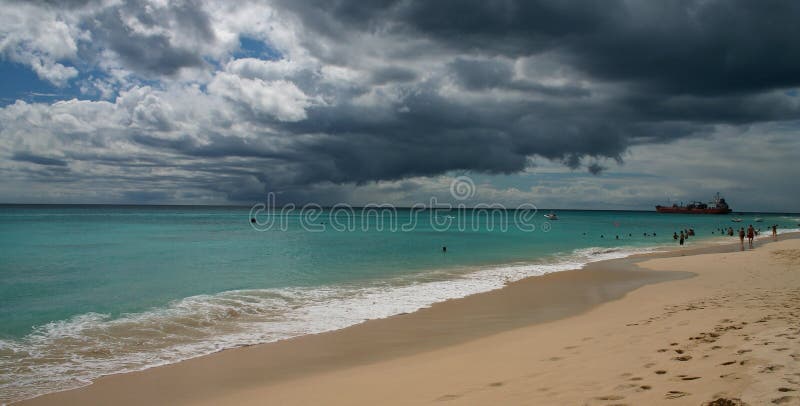Malibu Beach stock photo. Image of clouds, barbados, beach - 17720328