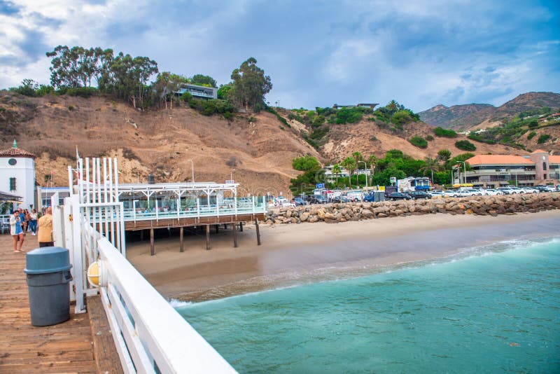 Malibu, CA - August 1, 2017: Malibu Fishing Pier at Sunset, CA ...