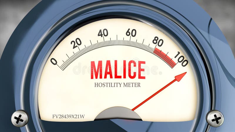 Malice and Hostility Meter that is Hitting a Full Scale, Showing a Very ...