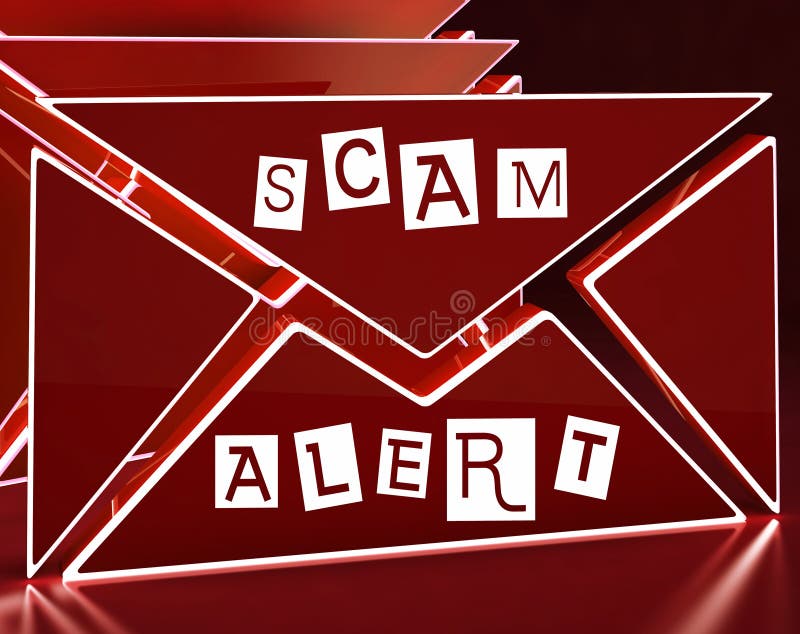Malicious Emails Spam Malware Alert 3d Rendering Stock Illustration ...