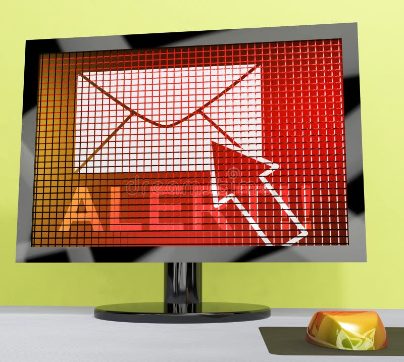 Malicious Emails Spam Malware Alert 3d Rendering Stock Illustration ...