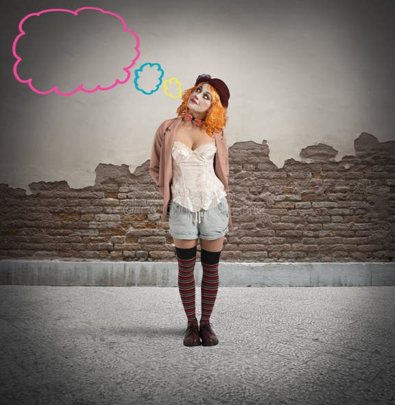 Malicious Ironic Expression Clown Stock Image - Image of intuition ...