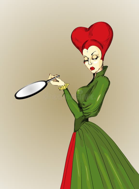 Malicious queen stock vector. Illustration of lips, mirror - 21830794