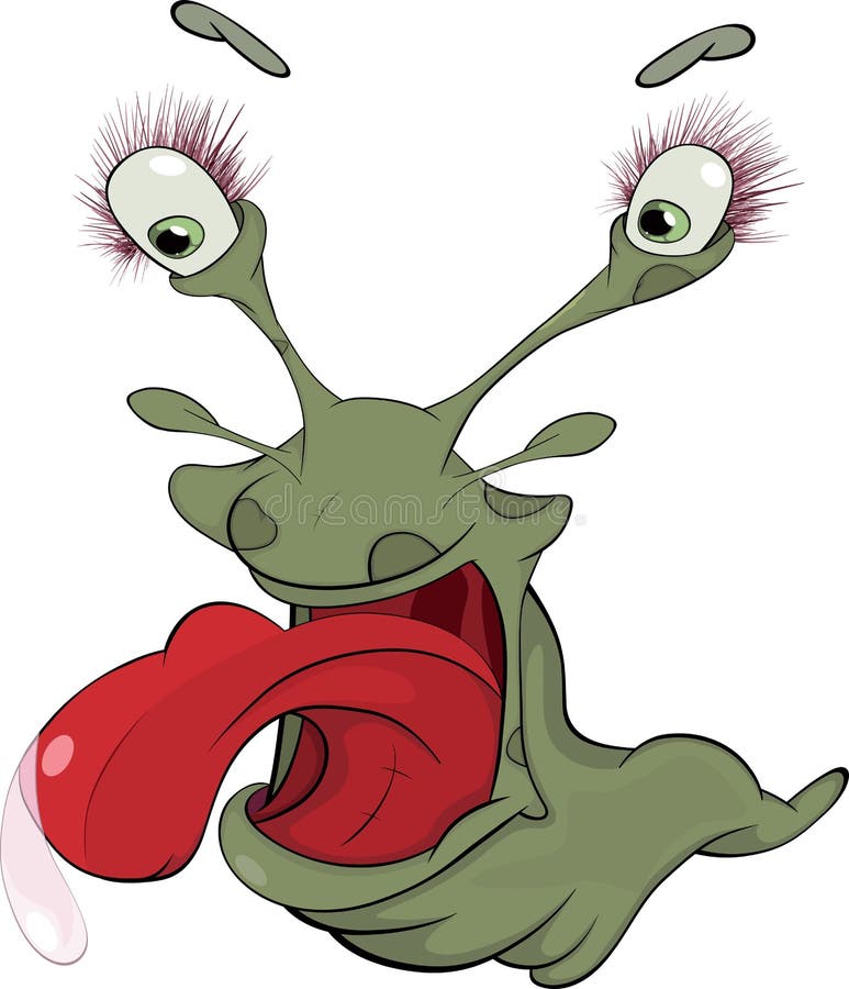 Malicious Snail. the Monster Stock Vector - Illustration of mollusk ...