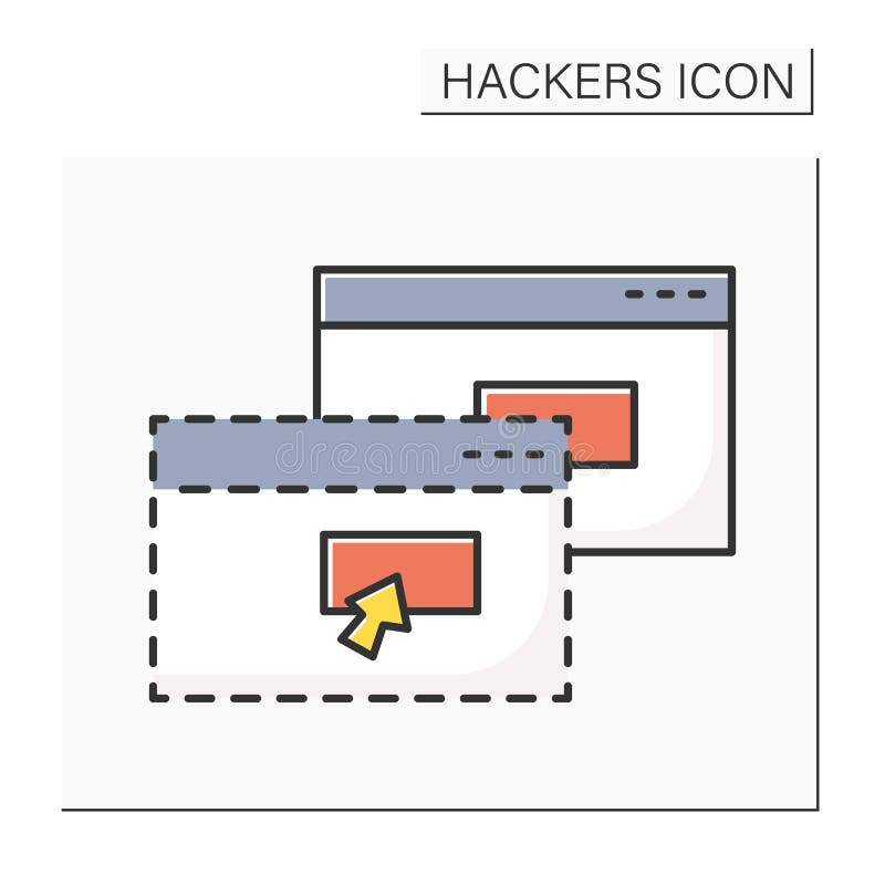 Malicious Webpage Color Icon Stock Vector - Illustration of personal ...