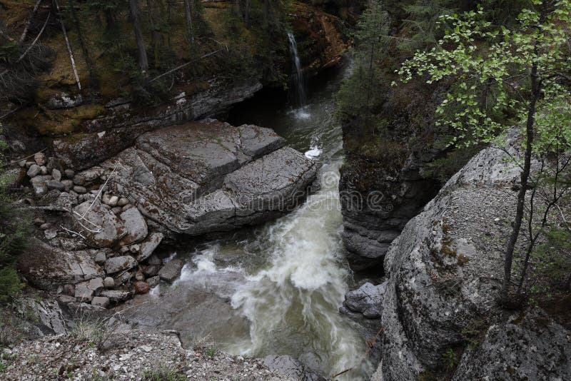 Maligne Canyon Jasper National Park Alberta Canada in Summer Stock ...