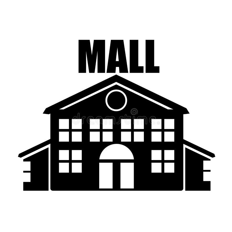 Mall Icon Vector Sign and Symbol Isolated on White Background, Mall ...