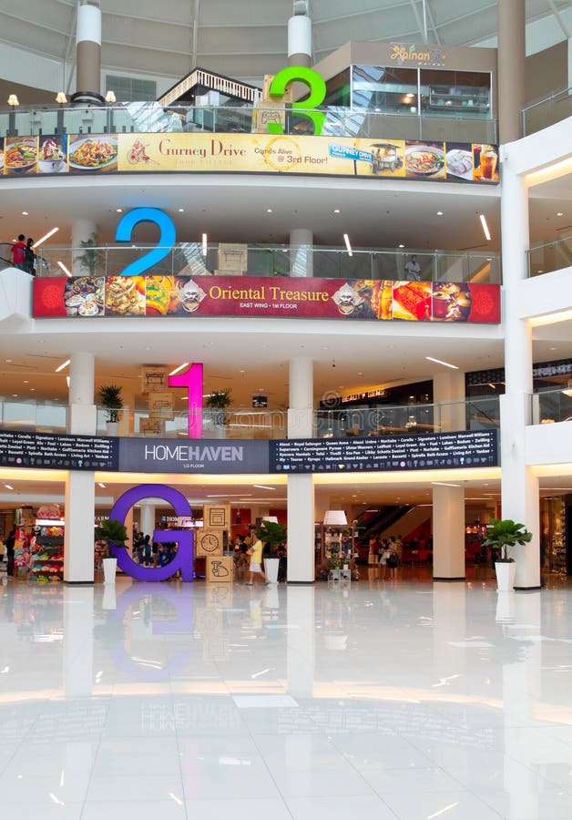 Mall Interior with Huge Floor Numbering Editorial Stock Image - Image ...