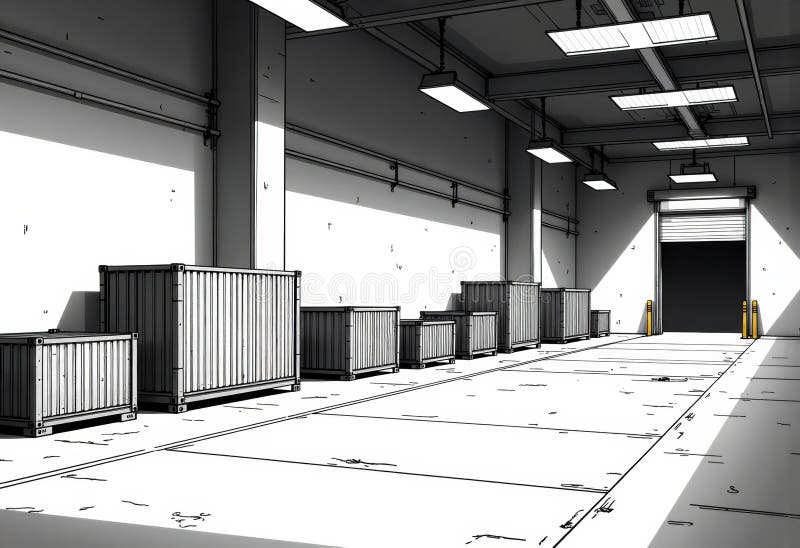 Mall Loading Dock Featuring a Freight Platform and Storage Containers Stock Photo - Image of ...
