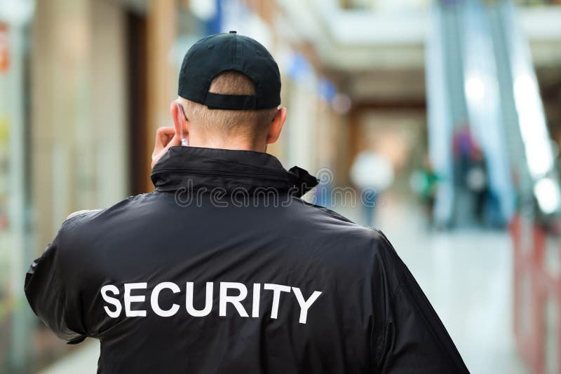 Mall or Retail Store Security Guard Stock Image - Image of building ...