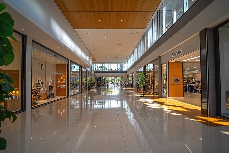 The Mall S Spacious Interior Features Large Storefronts, Modern ...