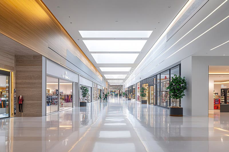 The Mall S Spacious Interior Features Large Storefronts, Modern ...
