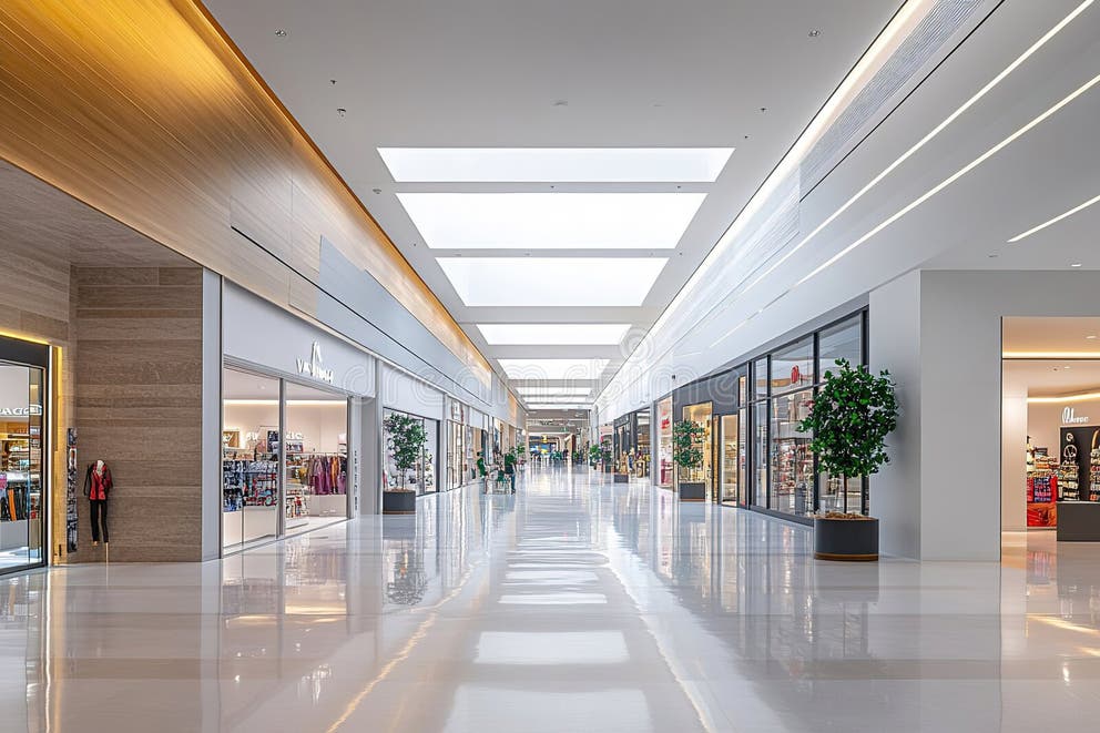 The Mall S Spacious Interior Features Large Storefronts, Modern ...