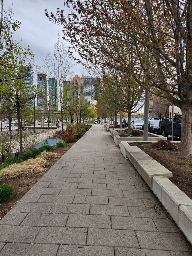 Mall Side Trail Pathway editorial stock photo. Image of waterway ...