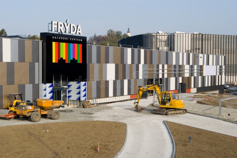 Mall under construction editorial stock photo. Image of business - 45905893