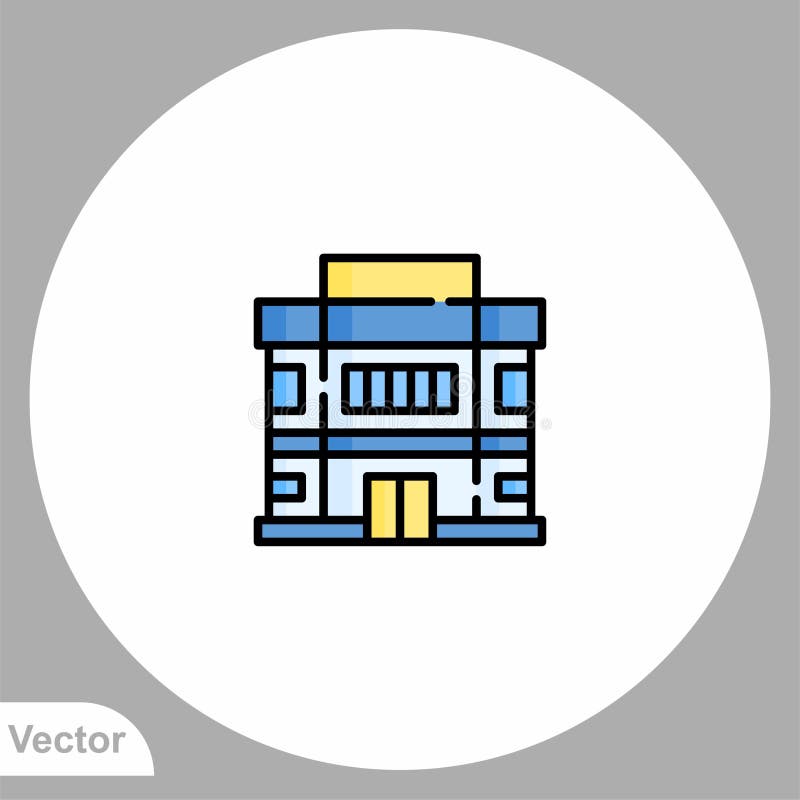 Mall Vector Icon Sign Symbol Stock Vector - Illustration of city ...