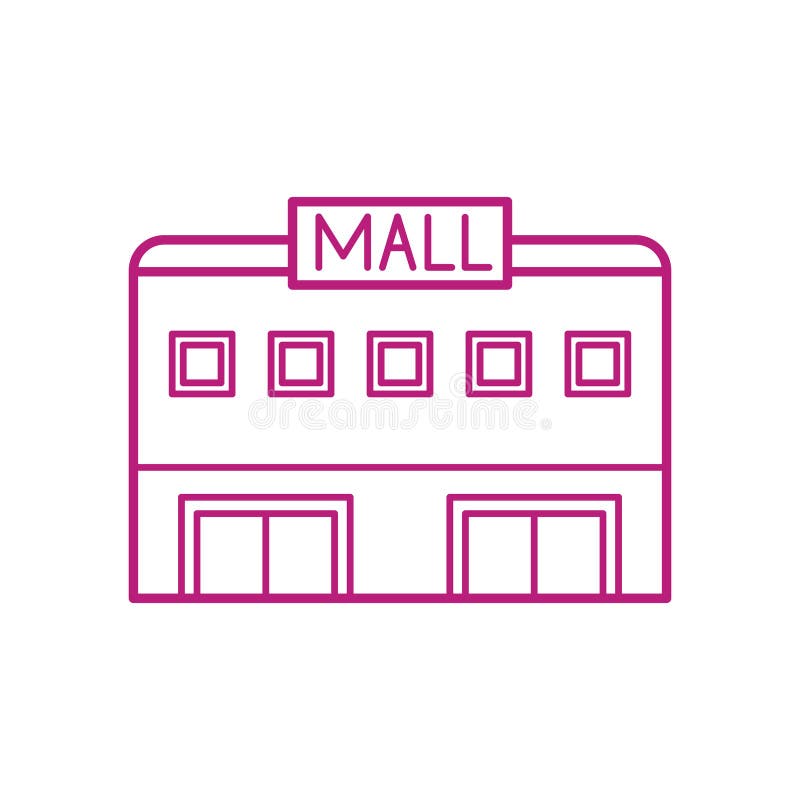 Mall. Vector Illustration Decorative Design Stock Vector - Illustration ...