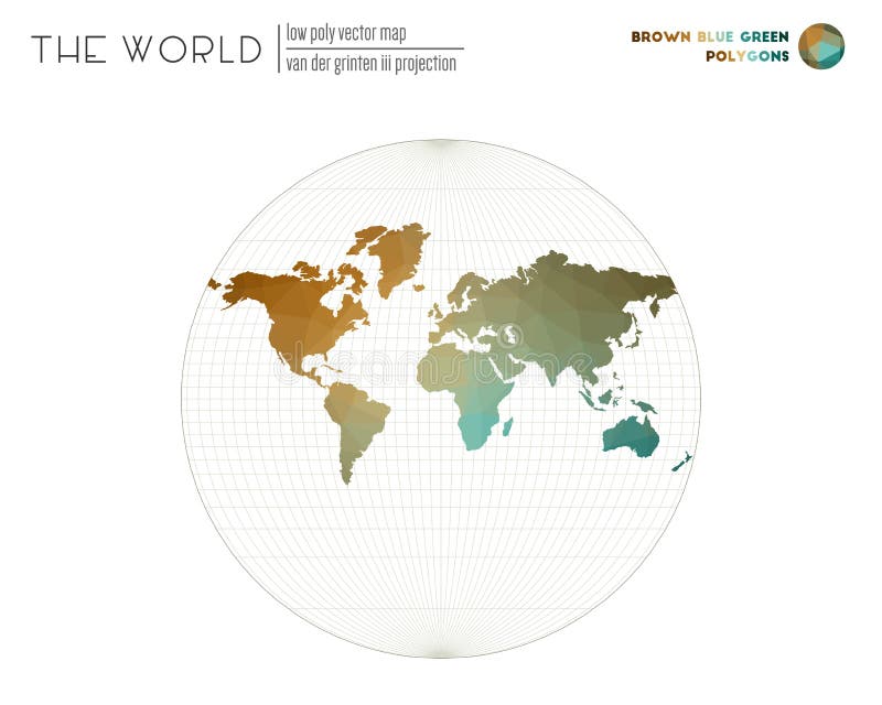 Malla triangular del mundo ilustración del vector. Ilustración de ...