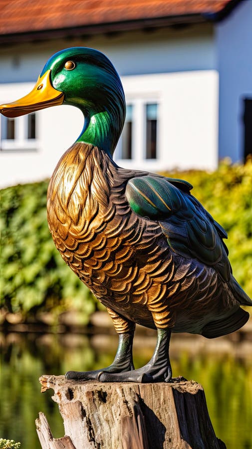 Mallard duck near the pond stock photo. Image of summer - 313496448