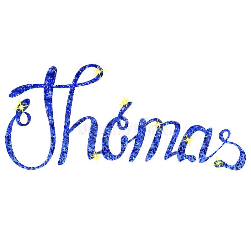 Mallas De Las Letras Del Nombre De Thomas Ilustración del Vector ...