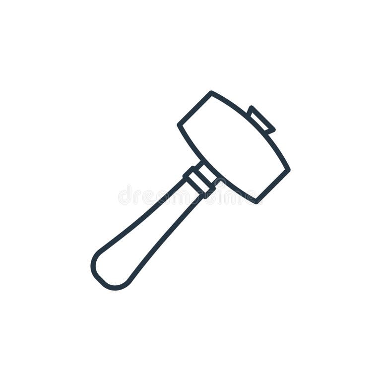 Mallet Outline Stock Illustrations – 3,858 Mallet Outline Stock ...