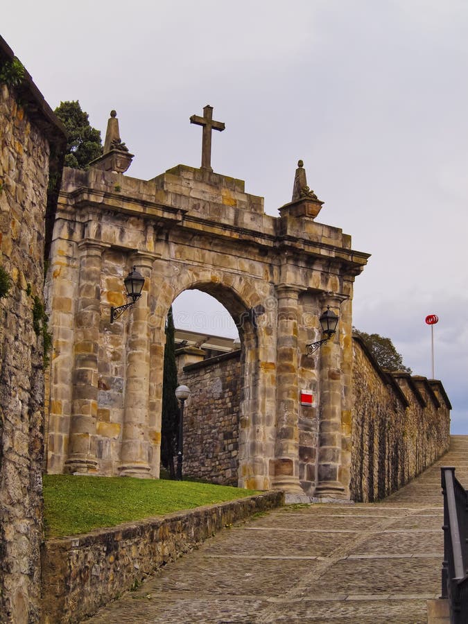 Mallona Gate and Stairs in Bilbao Stock Photo - Image of basque ...