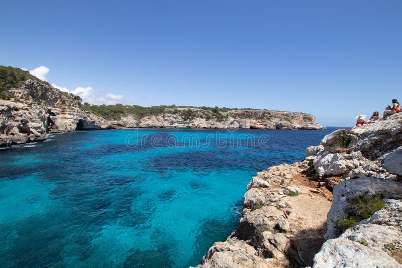 Mallorca Sea in Spain , Balearic Islands Stock Image - Image of ...