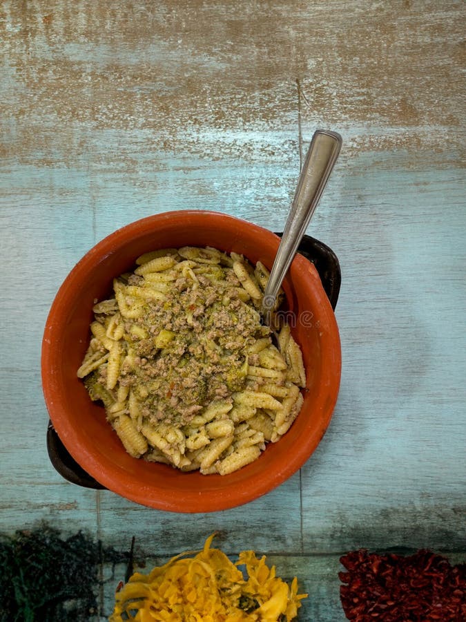 Malloreddus or Sardinian Gnocchetti, Typical Sardinian Pasta Stock ...