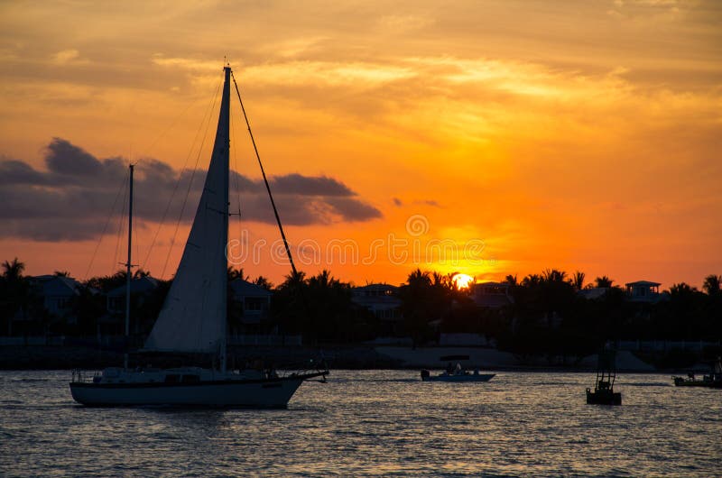 Mallory square sunset stock photo. Image of rope, sailboat - 41520022