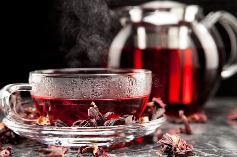 Mallow tea in glass stock photo. Image of herb, herbal - 45676006