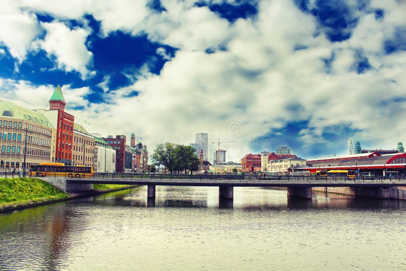 Malmo City Urban Landscape, Sweden Stock Image - Image of color, bridge ...