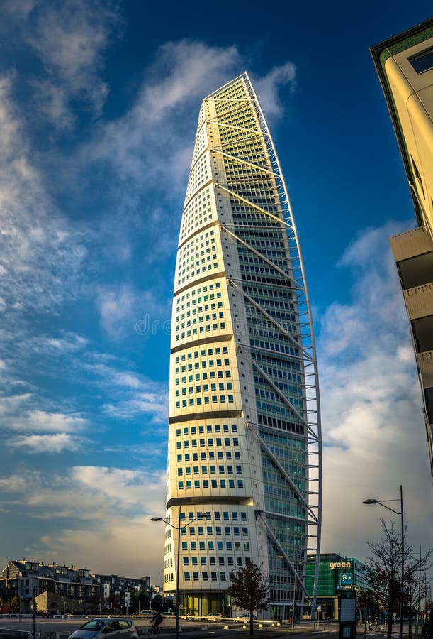 Malmo - October 22, 2017: the Modern Turning Torso Building in Malmo ...