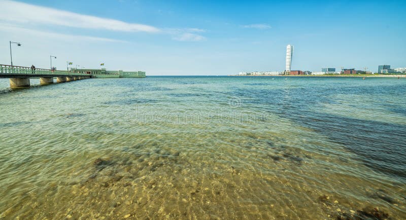 Malmo sea coast panorama stock photo. Image of skane - 75642780