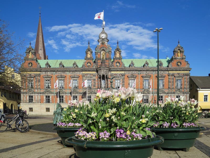 Malmo Stadshus, Malmo Stad, Sverige Arkivfoto - Bild av kultur, torn ...