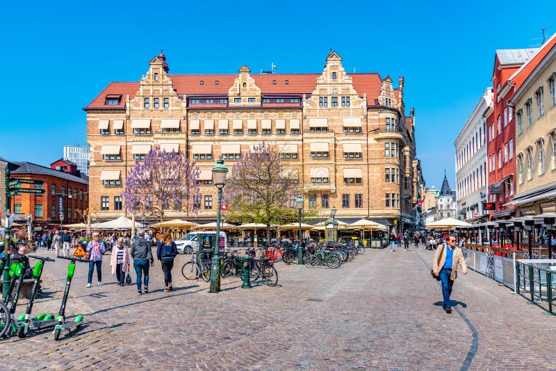 MALMO, SWEDEN, APRIL 25, 2019: View of Lila Torg Square in Malmo ...
