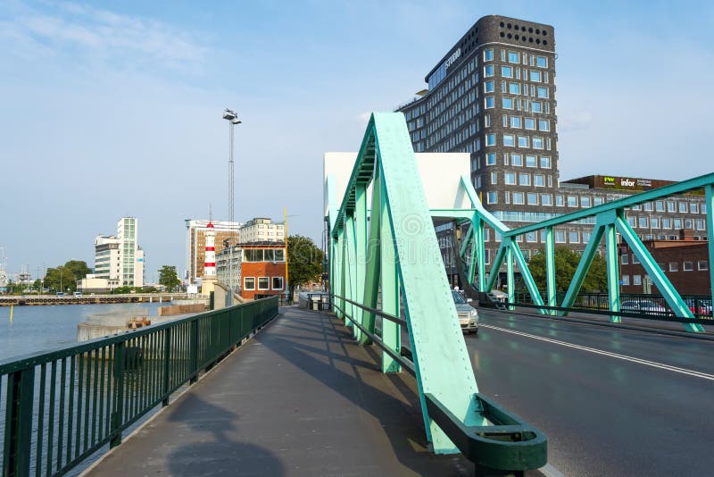 Malmo, Sweden. July 29, 2019, Beautiful Bridge Against the Backdrop of ...