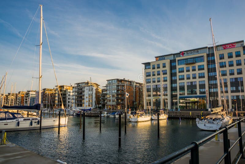 MALMO, SWEDEN: View of a Marina in Malmo, Sweden Editorial Photography ...