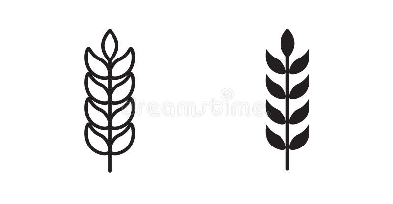 Malt Thin Line Vector Icon Set Stock Illustration - Illustration of ...