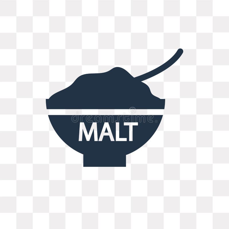 Malt Vector Icon Isolated on Transparent Background, Malt Trans Stock ...