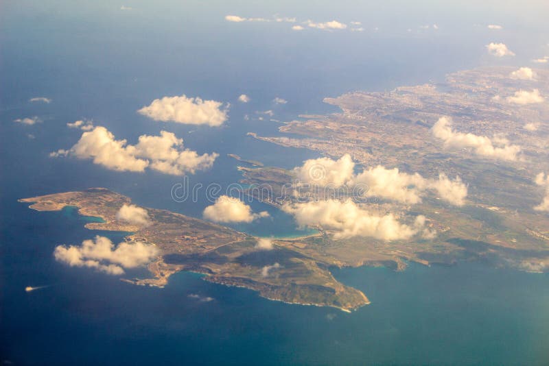 Malta from the Air stock image. Image of island, blue - 121356231