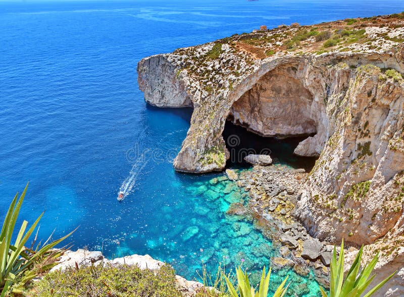 Blue Grotto, Malta stock photo. Image of water, landscape - 157512224