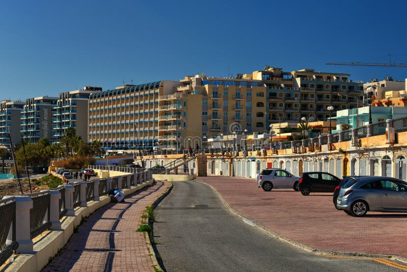 Promenade Bugibba Und Qawra, Malta Redaktionelles Stockfotografie ...