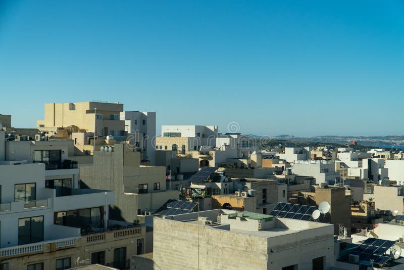 Malta buildings stock photo. Image of valletta, channel - 237993686