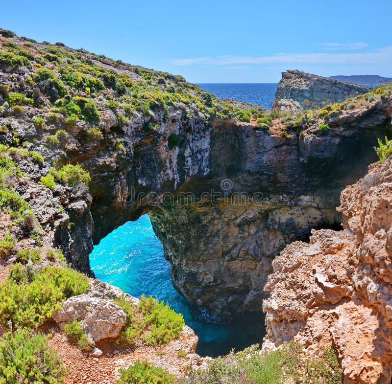 Malta Coast stock photo. Image of rock, excursion, island - 154083294