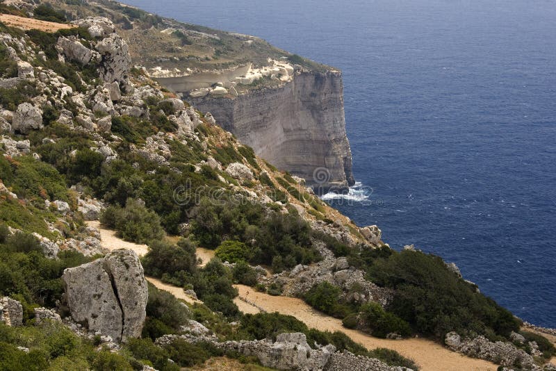 Malta - Dingli Cliffs stock image. Image of malta, landmark - 17855749